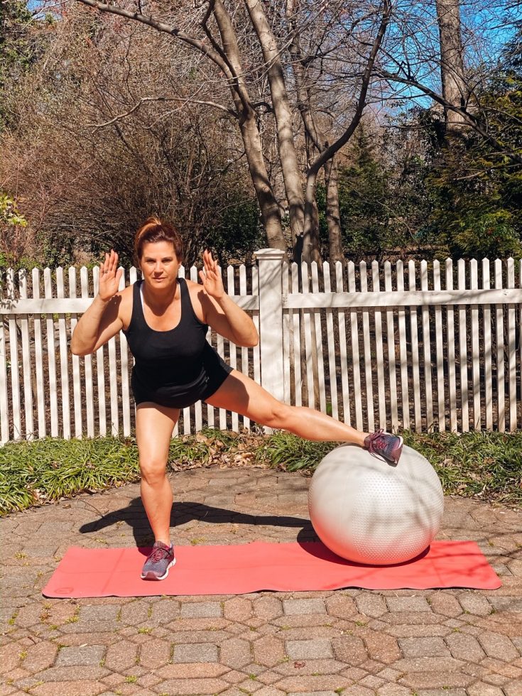 15 minute Lower Body stability ball workout Do at home