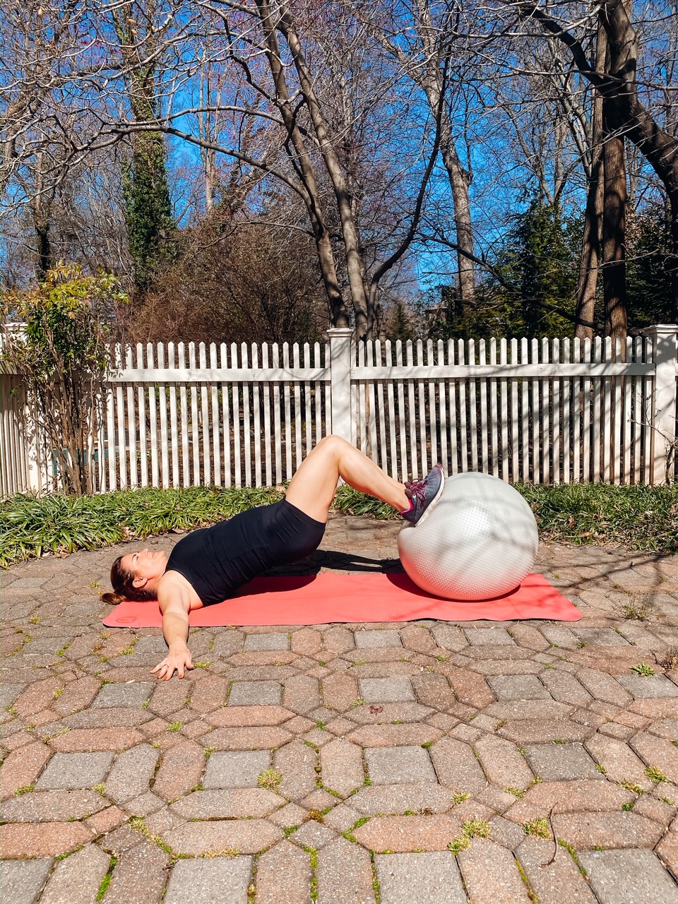 15 minute Lower Body stability ball workout Do at home