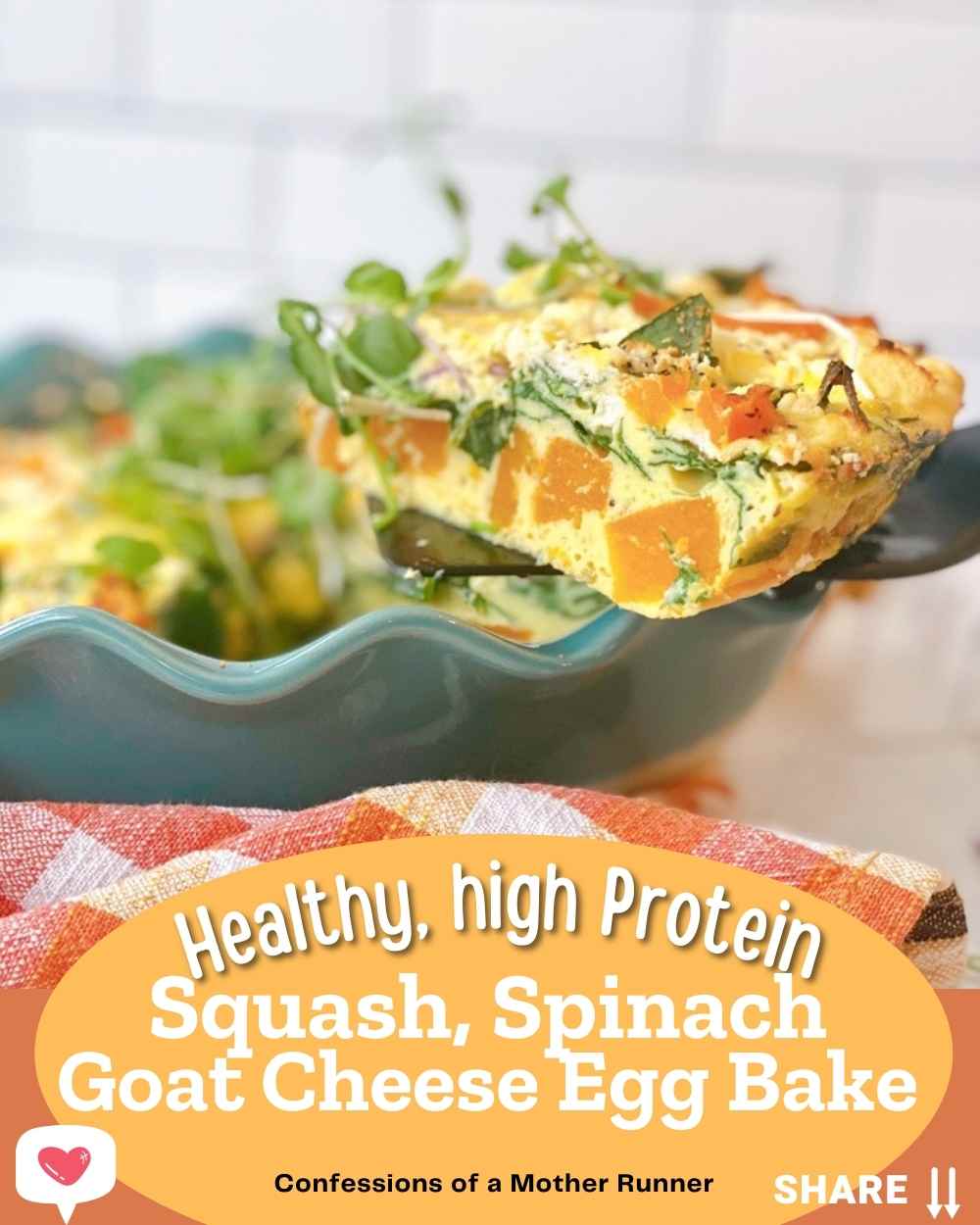 Easy Squash, Spinach & Goat Cheese Breakfast Casserole
