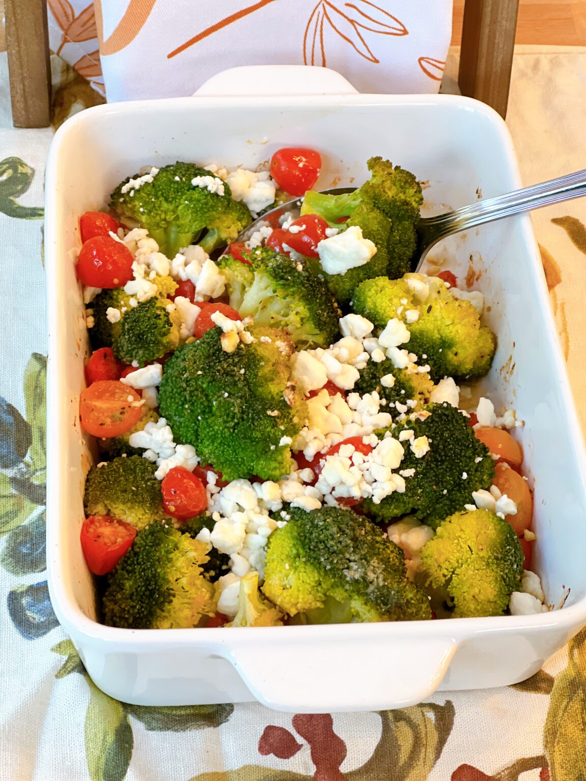 Roasted Broccoli with Feta and Tomatoes (Simple sides to try today)